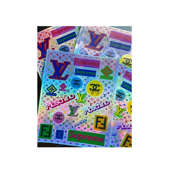 Supreme | Other | Holographic Rainbow Lv Moschino Cc Supreme Fendi ...